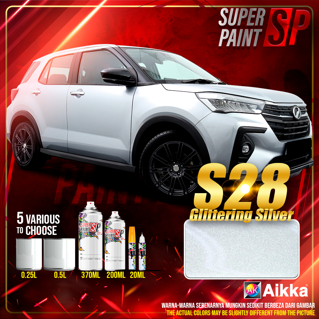 S28 Glittering Silver Touch Up Paint Original Perodua Colors 2K Paint ...