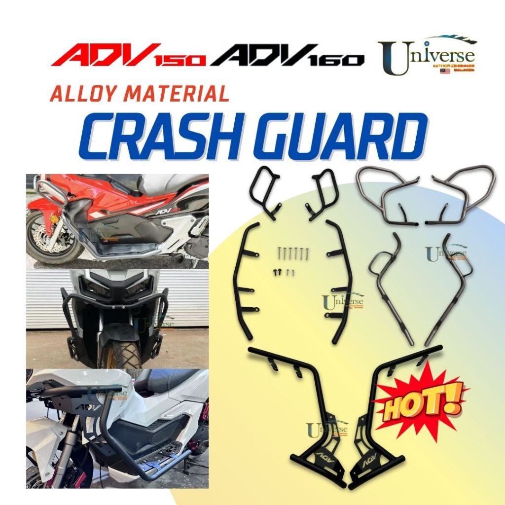HONDA ADV 150 ADV 160 CRASH GUARD BODY PROTECTOR CRASH BAR FULL ALLOY MATERIAL CRASH BAR ...