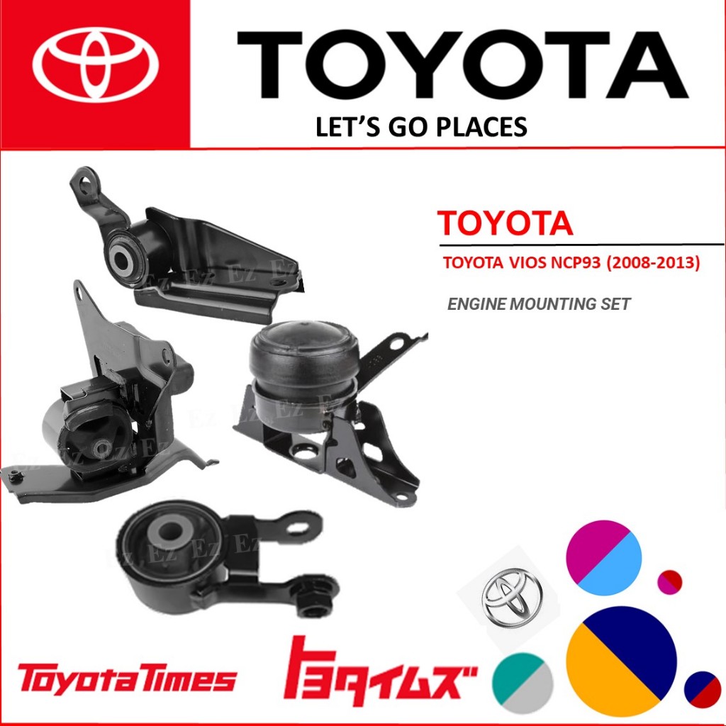 [4 IN 1]- ENGINE MOUNTING SET FOR TOYOTA VIOS NCP93 2008-2013 AUTO ...