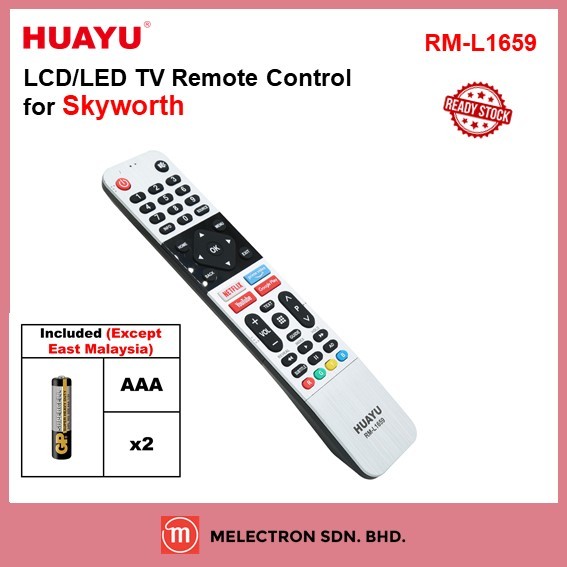 HUAYU RM-L1659 Skyworth LED/LCD TV Remote Control | Shopee Malaysia