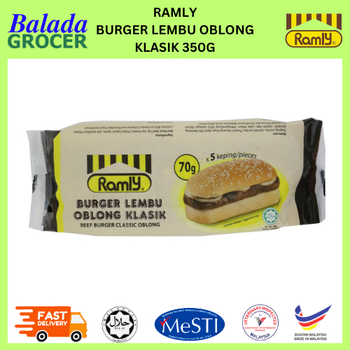 *TEBAL & JUICY* PATTY BURGER OBLONG LEMBU ALA MCD PROSPERITY JENAMA ...