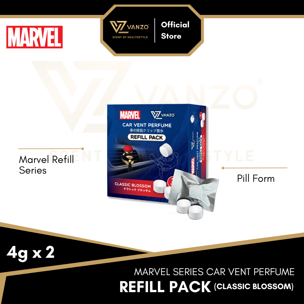 VANZO Marvel Series Car Vent Perfume Refill Pack - Classic Blossom (4g ...