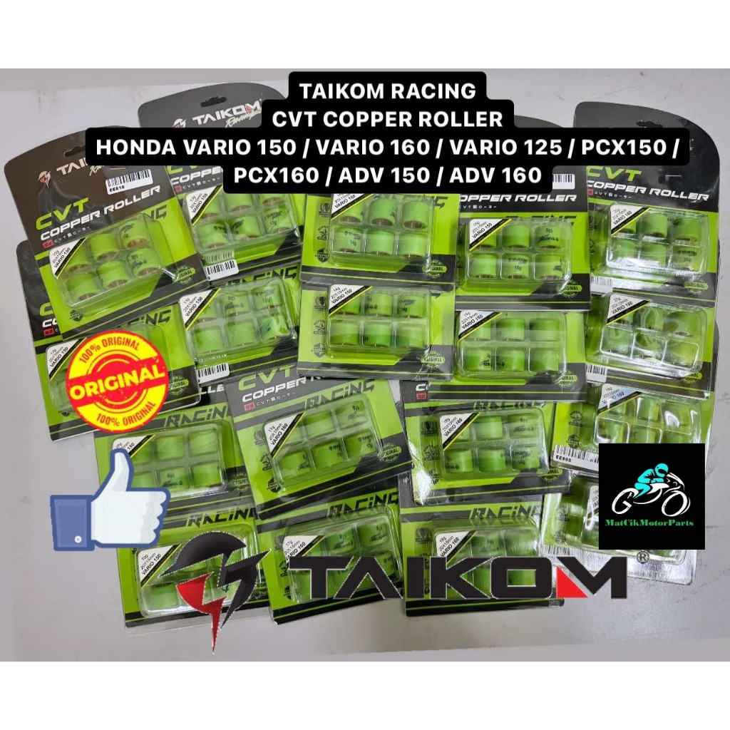 TAIKOM RACING CVT COPPER ROLLER PULLEY ROLLER HONDA VARIO 125/150/160 ...