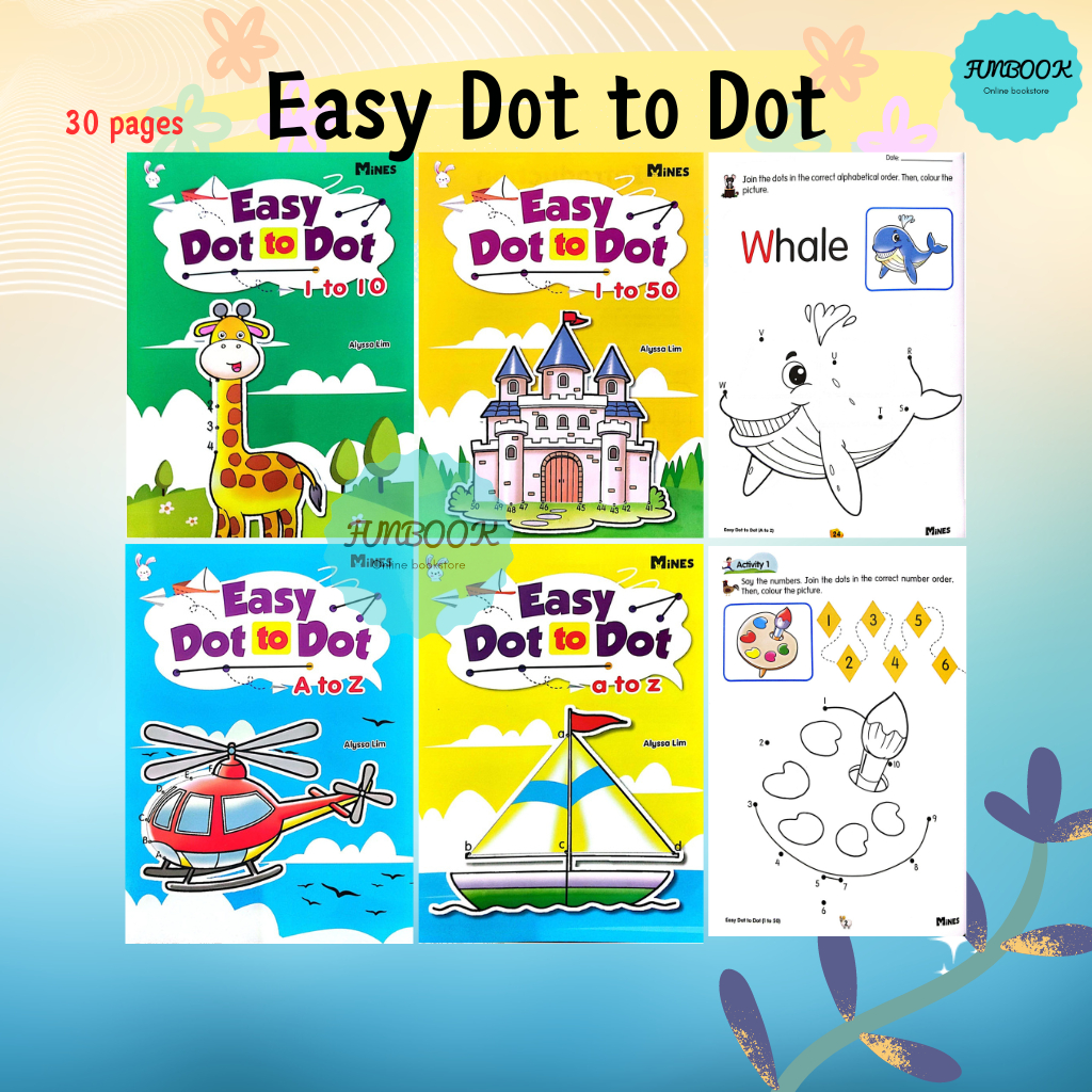 [FUNBOOK] Easy Dot to Dot Alphabet Numbers Pre-writing Colouring ...
