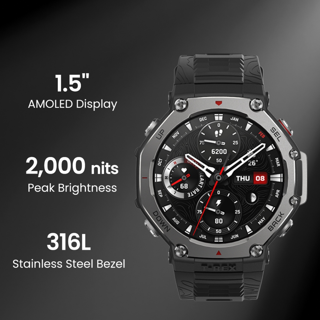Amazfit T-Rex 3 48mm Smart Watch with Outdoor Offline Maps and ...