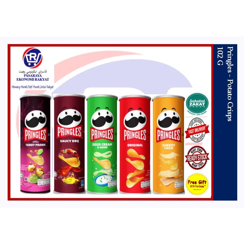 Pringles Potato Chips Snacks 102G | Shopee Malaysia
