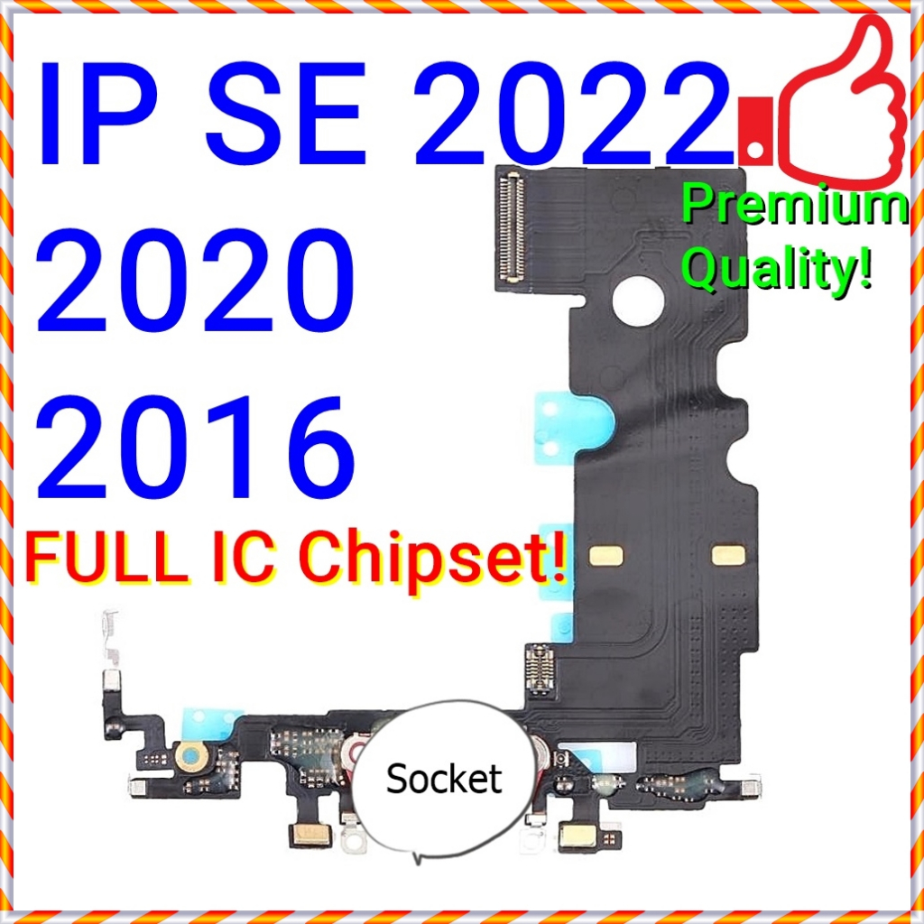 (3 Colors) (Support Fast Charge) NEW ORI Charging Port Board MIC Flex Ribbon I(Phone) SE 2022 ...