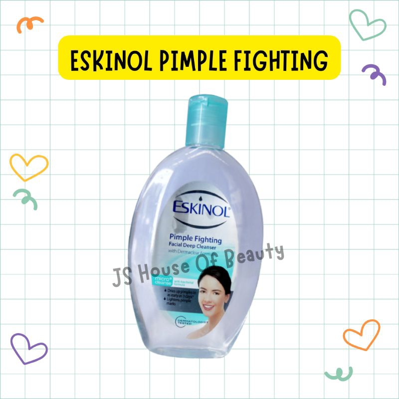 Eskinol Pimple Fighting Facial Deep Cleanser Toner Jerawat, Jeragat ...