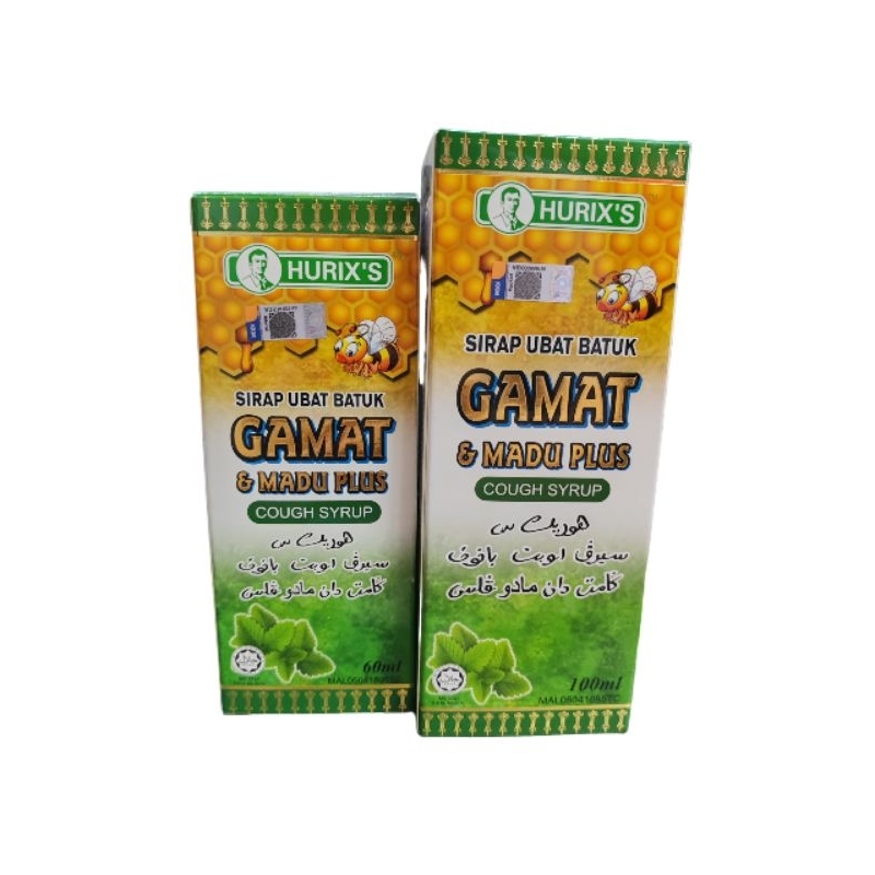 HURIX'S SIRAP UBAT BATUK GAMAT&MADU PLUS Cough Syrup 止咳糖浆 60ml/100ml ...
