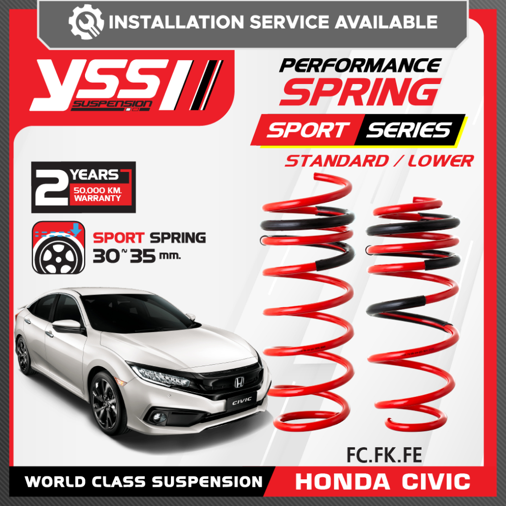 [Installation Provided] [Spring] Honda Civic FC/FK Lowered Spring ...