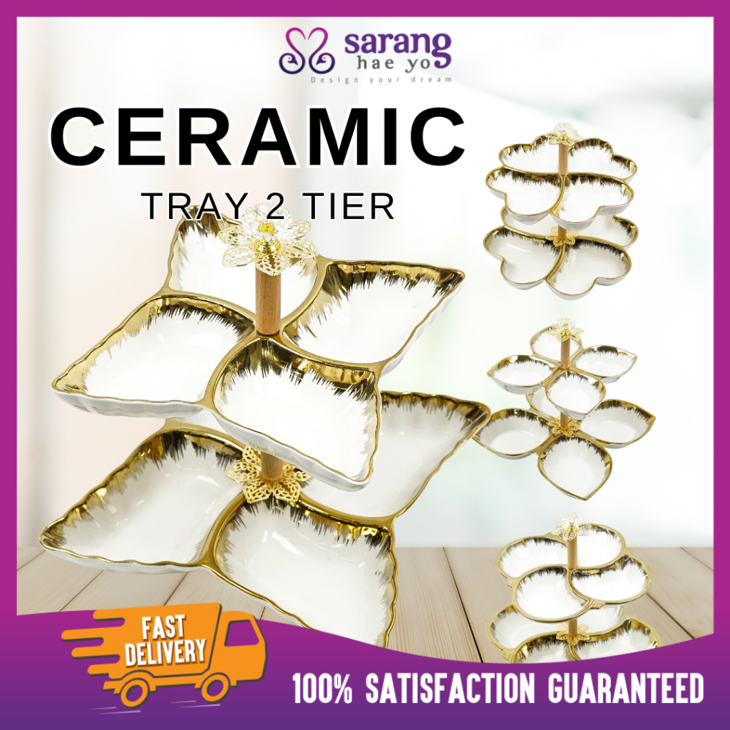 Tray Raya Ceramic Ceramic Tray Tier Kuih Raya Balang Raya Balang Kuih 2 ...