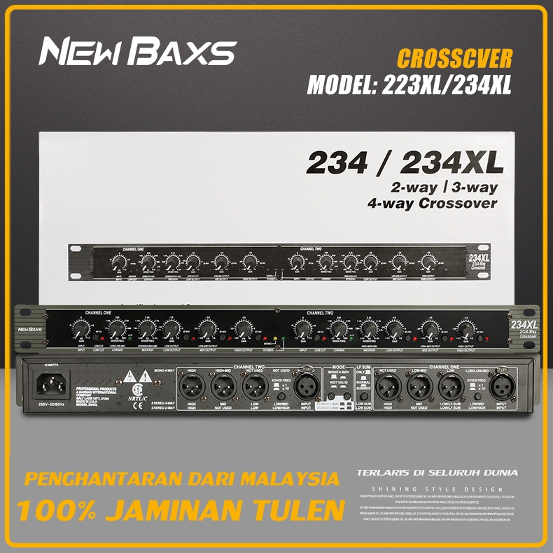 New Baxs 234/234XL Stereo 2 way/3 way / 4way Crossover (There is a choice of black and white ...