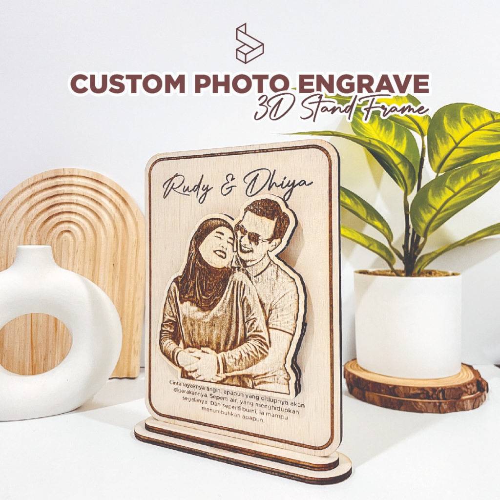 Custom 3D Photo Engrave | Gift Photo Engrave | Couple Photo Engrave ...