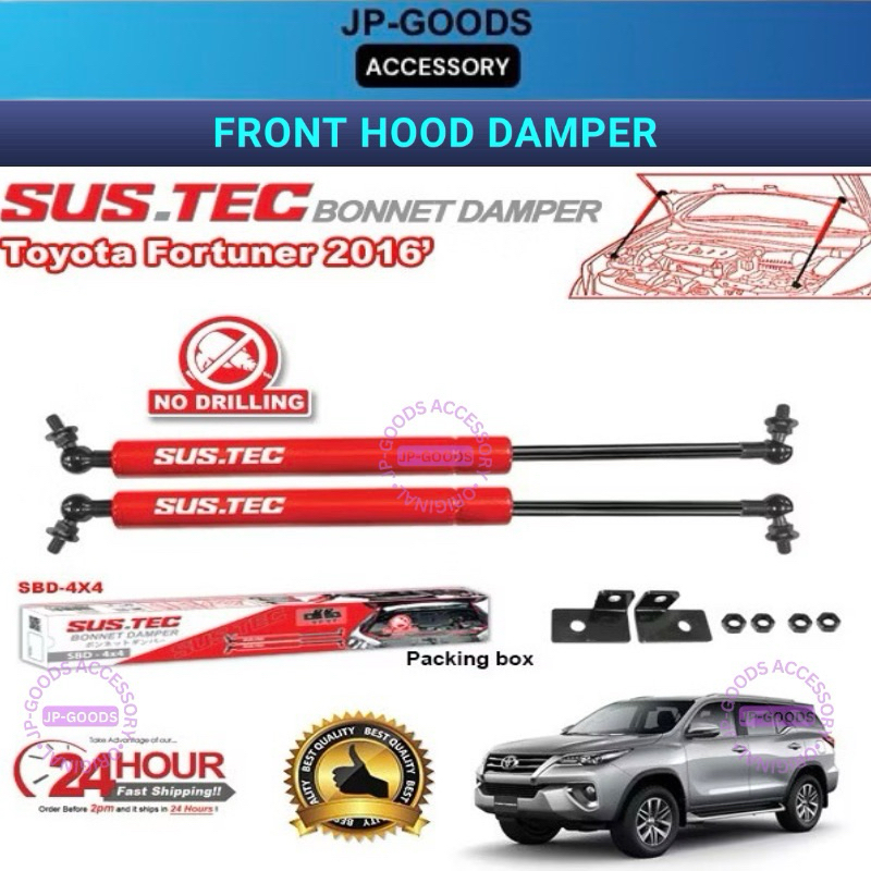 Toyota Fortuner 2016 - 2024 Sustec Front Hood Damper 2PCS Bonnet Lifter ...