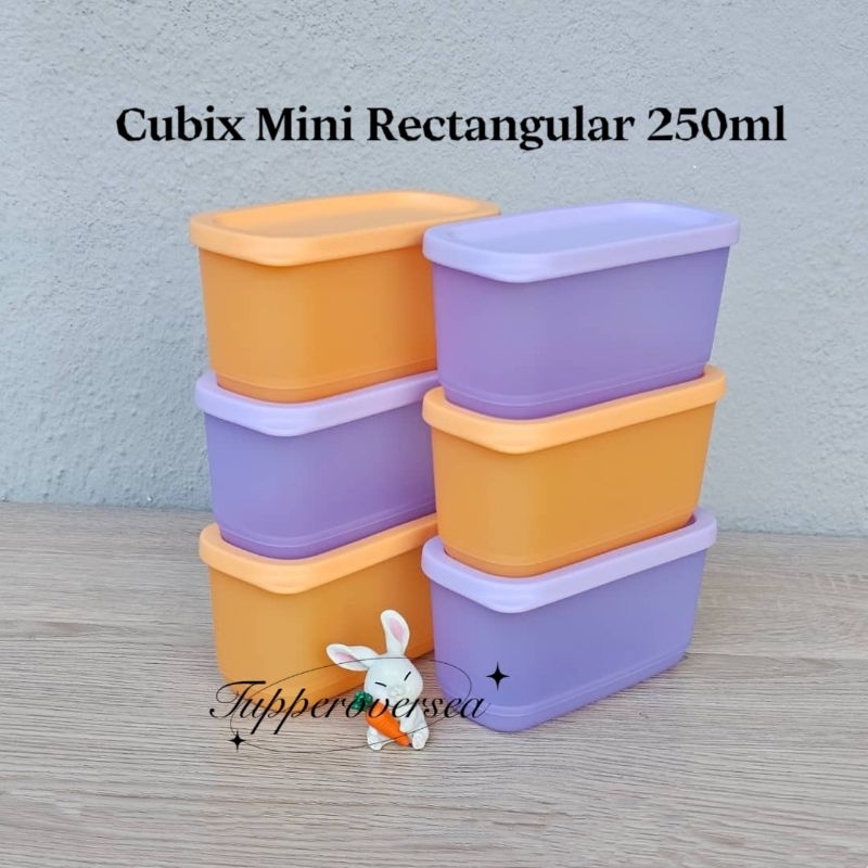 Tupperware Cubix Mini Rectangular Small (4 PCS / 6 PCS) - 250ml ...