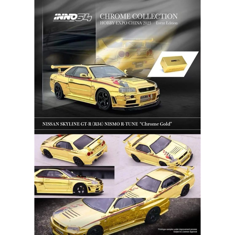 Inno64 Nissan GT-R R34 Nismo R-Tune Gold Chrome (HEC23) | Shopee Malaysia