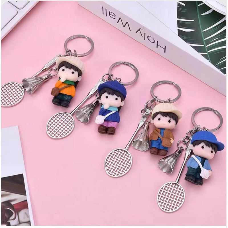 Badminton keychain Ready stock racquet keychain boy girl badminton ...