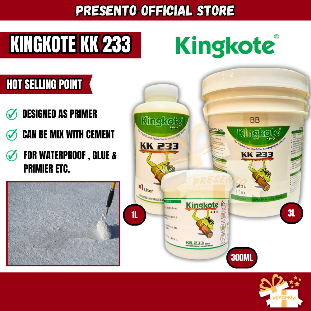 KINGKOTE KK233 300ML / 1L / 3L Enhanced Interface Emulsion (Primer ...