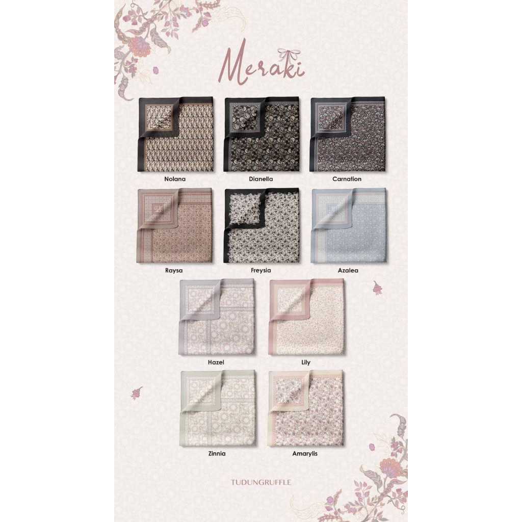 [ PRE ORDER MERAKI ] TUDUNG RUFFLES MERAKI | VINTAGE GARDEN | COTTON ...