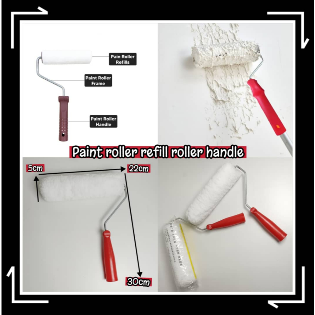 berus cat dinding roller brush soft handle tool kit professional wall ...