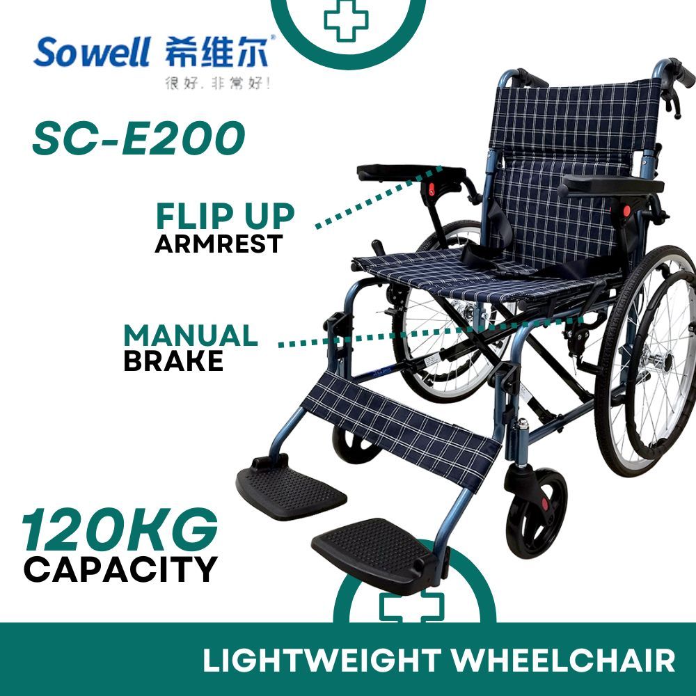 𝙎𝙤𝙬𝙚𝙡𝙡 Lightweight Wheelchair Aluminium Framework Foldable Backrest ...
