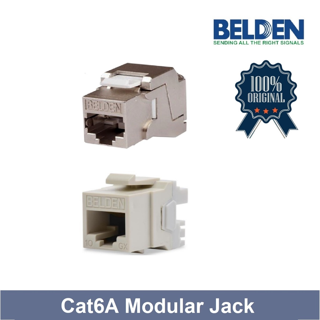 Belden Cat6A Shielded Modular Jack (Belden AX104562 AX102282) | Shopee ...
