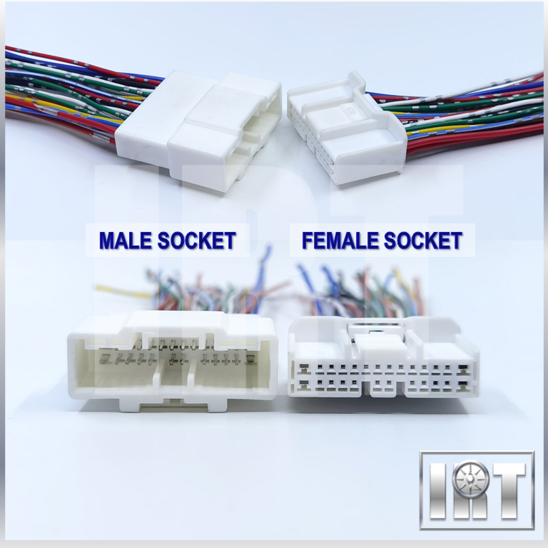 26 Pin Socket Connector Wiring Harness Pigtail Sensor Dashboard Soket ...