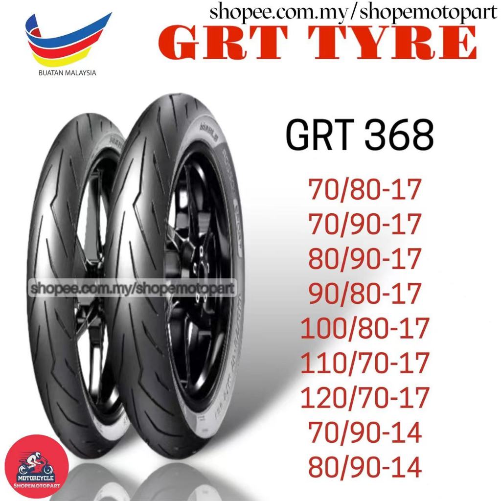 TAYAR GRT 368 TYRE DIABLO ROSSO TUBELESS 70/90-17 80/90-17 70/80-17 90/ ...
