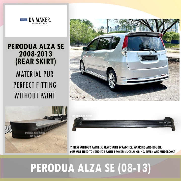 【Ready Stock】PERODUA ALZA SE 1 ALZA OLD ALZA LAMA 08-13 REAR SKIRT ...