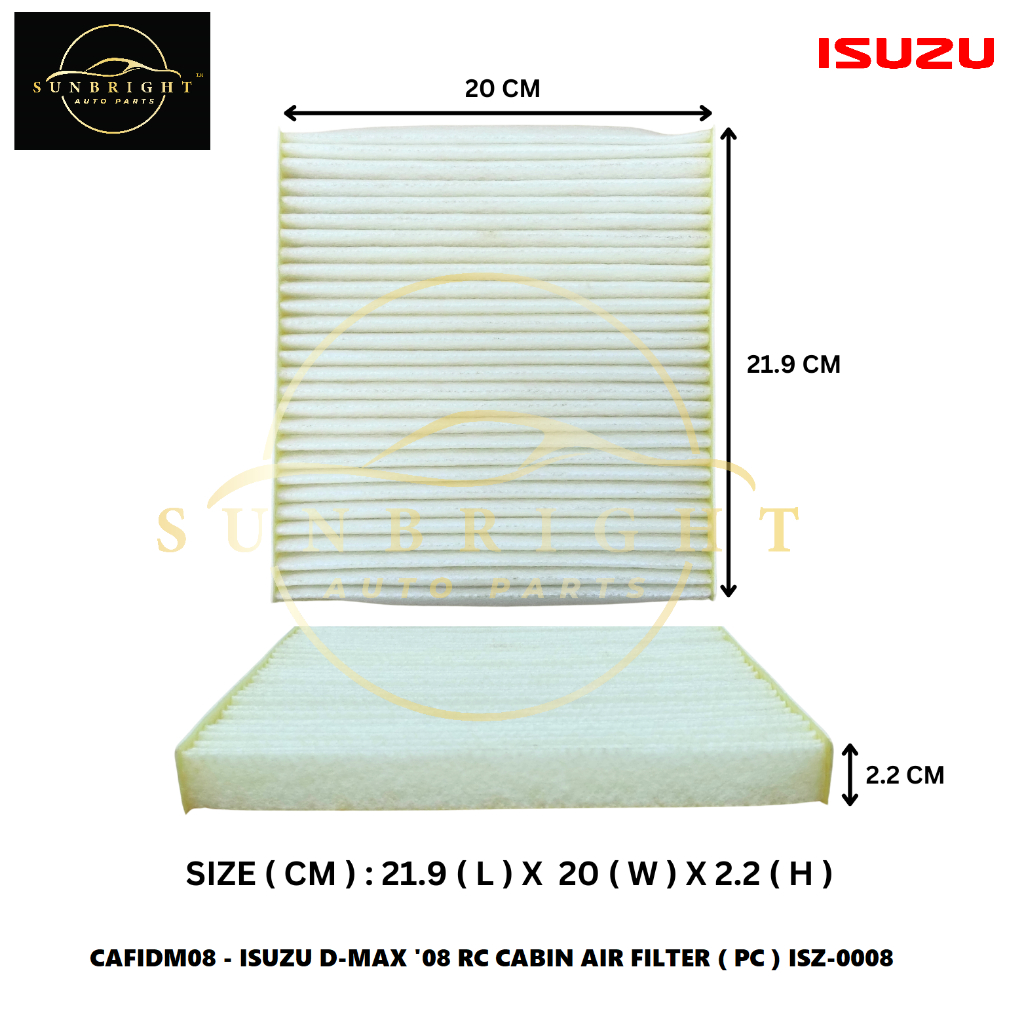 ISUZU D-MAX '08 RC CABIN AIR FILTER ( PC ) ISZ-0008 | Shopee Malaysia