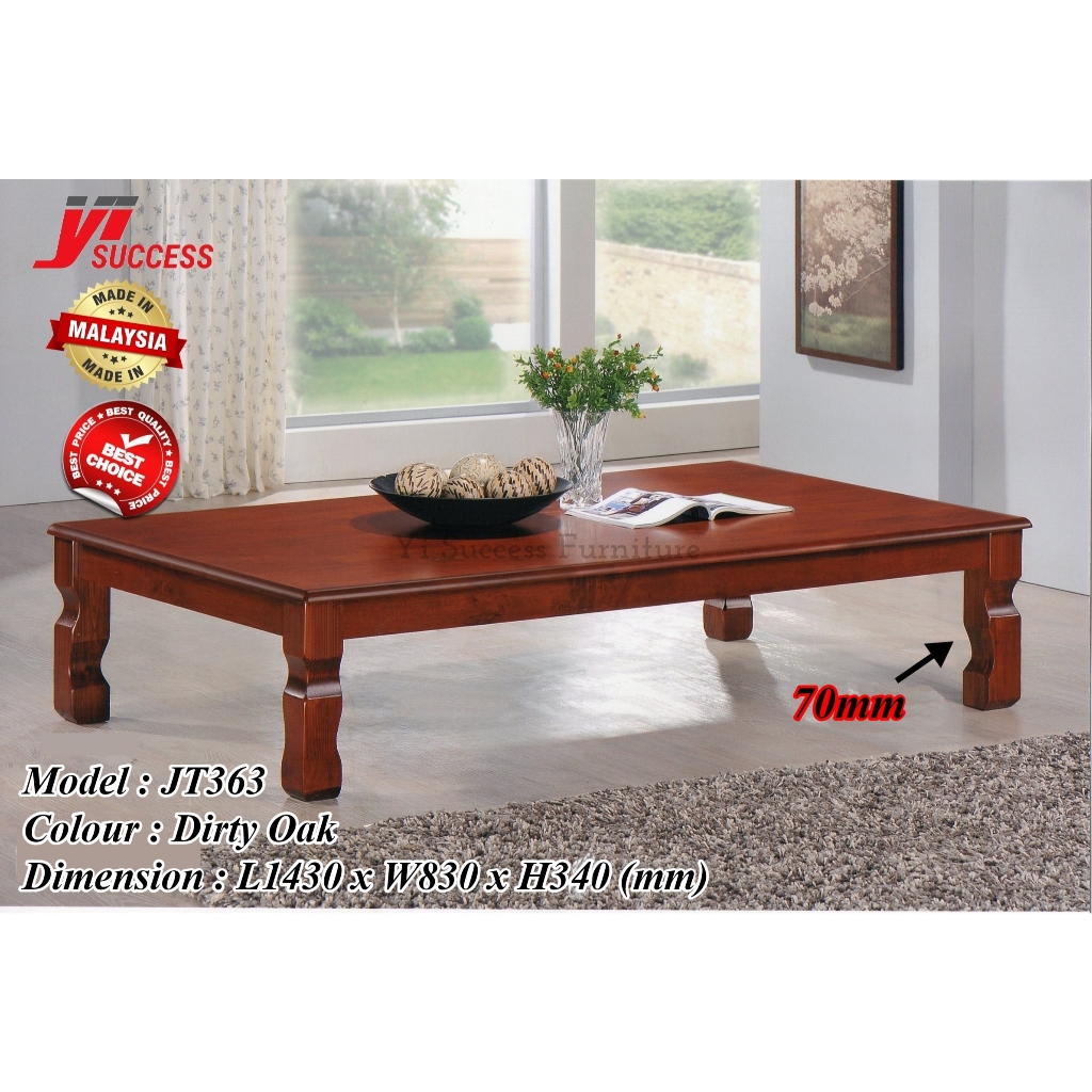 Yi Success Full Solid Japanese Table / Meja Jepun Kayu Getah / Meja ...