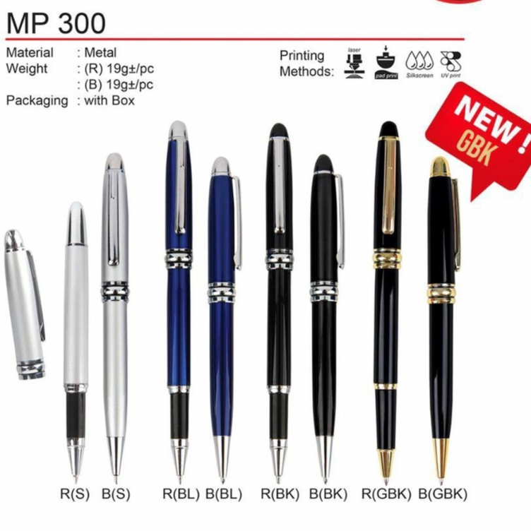 METAL BALL PEN ROLLAR BALL PEN MP300 - IS/ IR | Shopee Malaysia