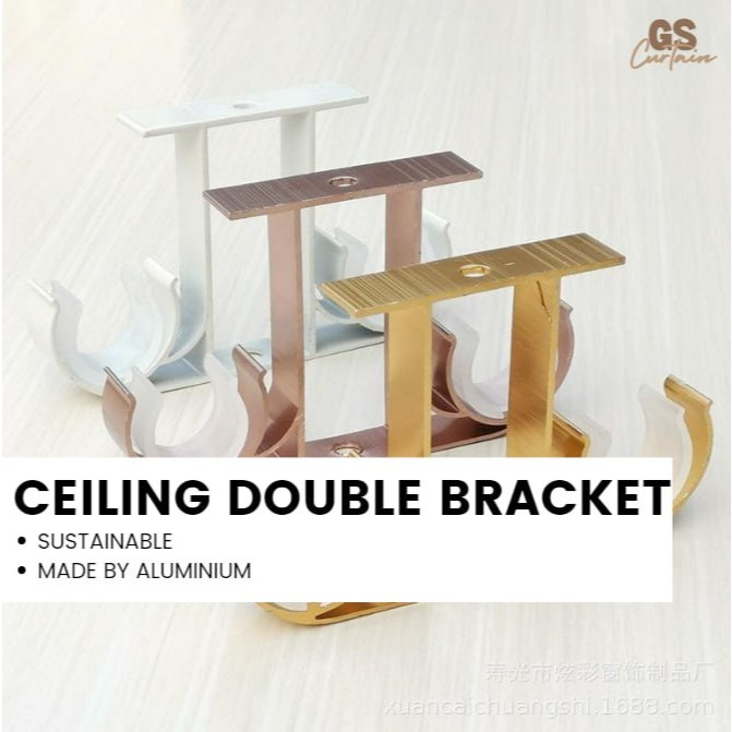 GScurtain double ceiling bracket for railing rod curtain/Aluminium ...