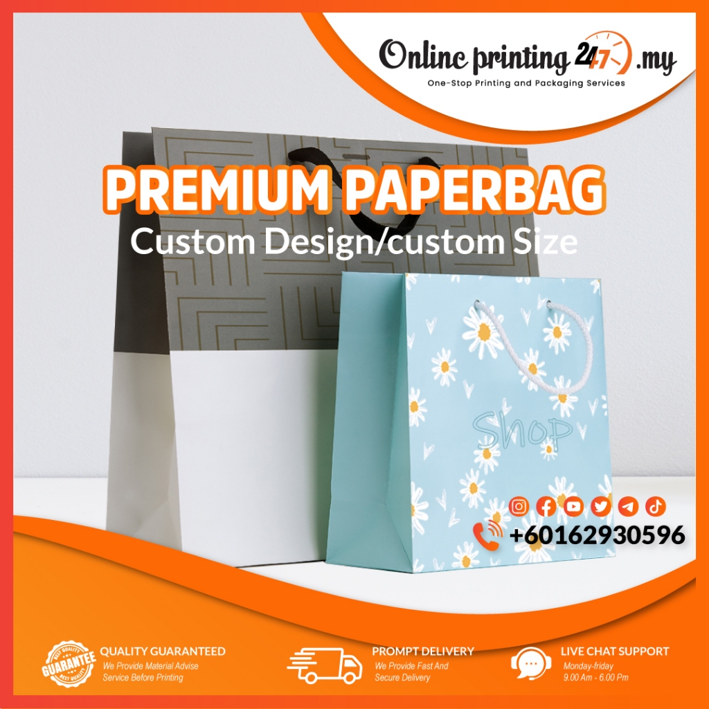 💥 Custom Paper Bag Printing, Lowest Prince Paper Bag Printing I MOQ-100 ...