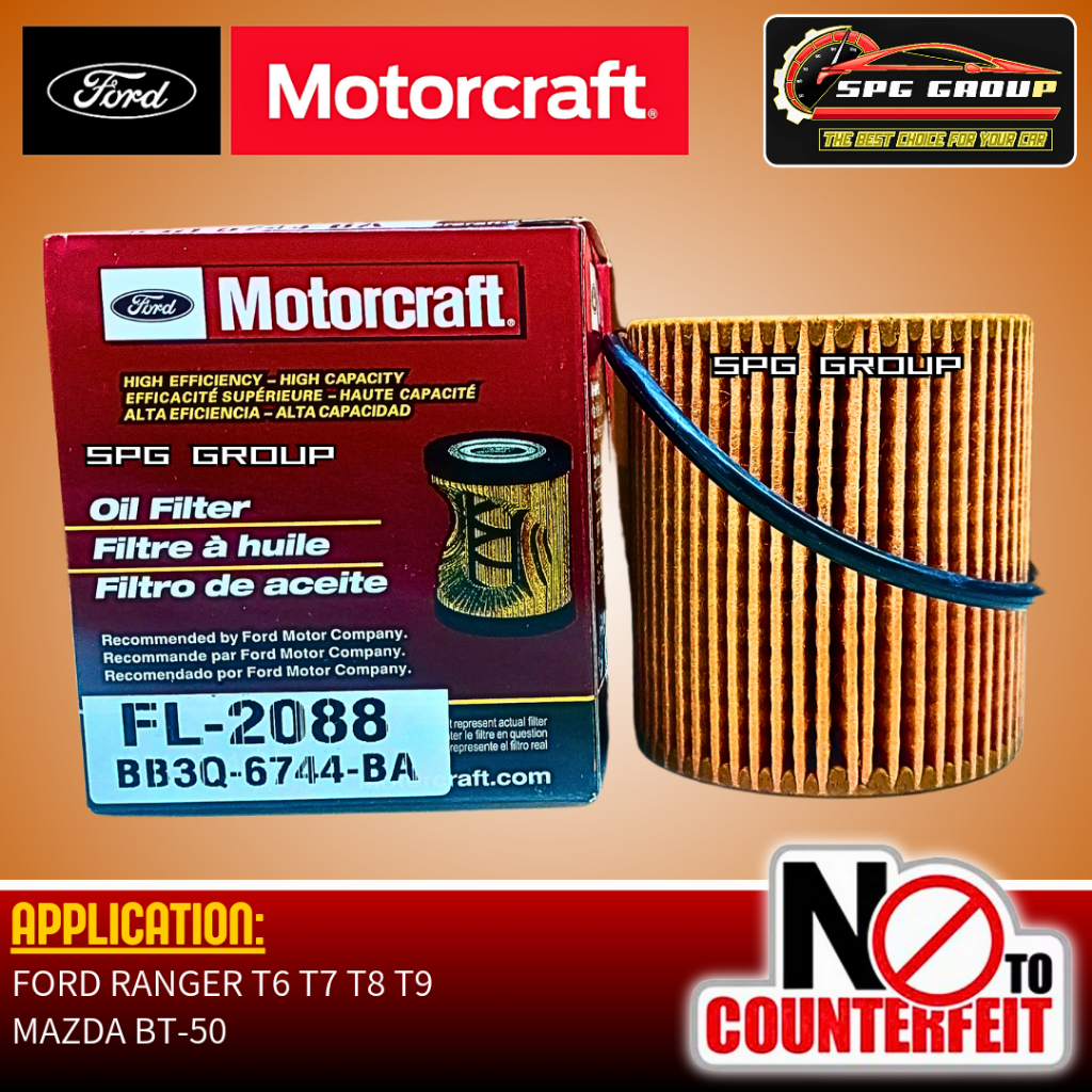 100% GENUINE FORD MOTORCRAFT OIL FILTER RANGER T6 T7 T8 T9 MAZDA BT-50 ...