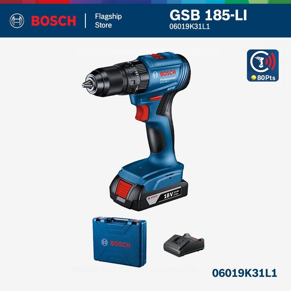 BOSCH GSB 185-LI Professional Brushless Cordless Impact Drill With ...