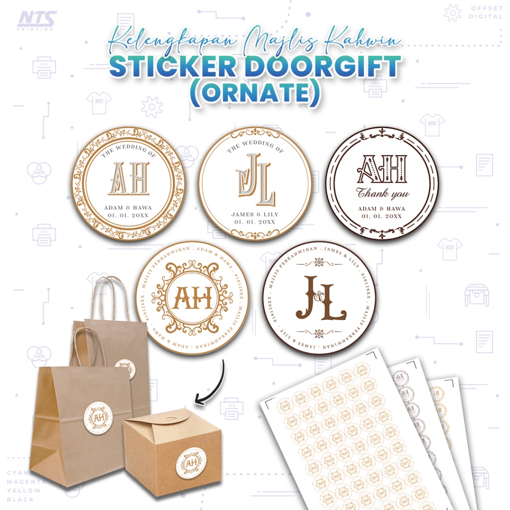 STICKER LABEL ORNATE- MAJLIS TERBUKA / EVENT / MAJLIS KHAS / STICKER ...