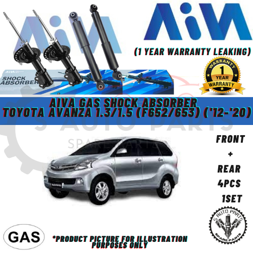 TOYOTA AVANZA (F652/653) ('12-'20) (FRONT 2PCS REAR 2PCS 1SET 4PCS) 100 ...