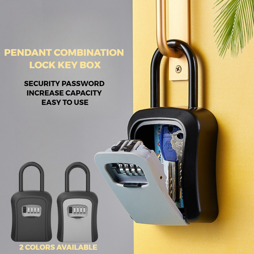 【Ready Stock】Hanging Safe Key Box Portable Key Storage Lock Box Peti ...