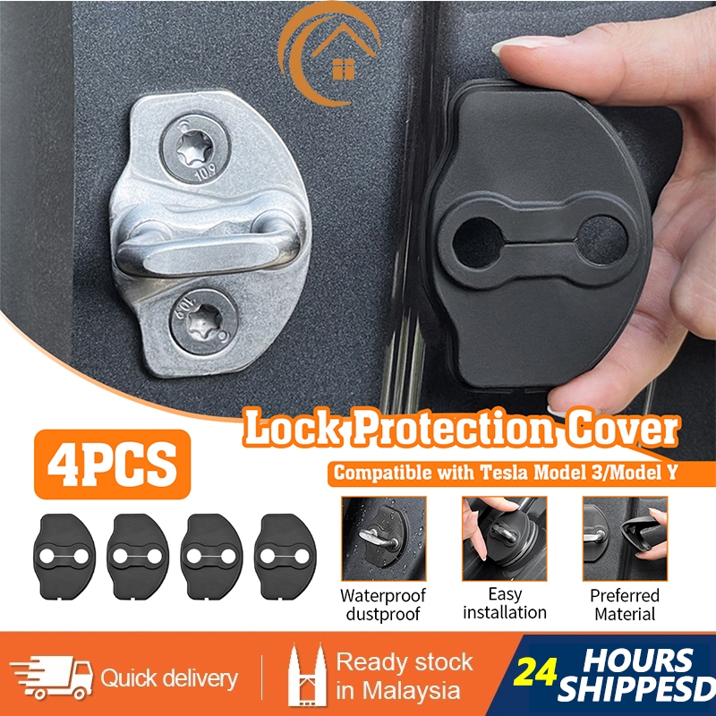 4Pcs Proton Silicone Car Door Lock Protection Cover Door Lock Shock ...