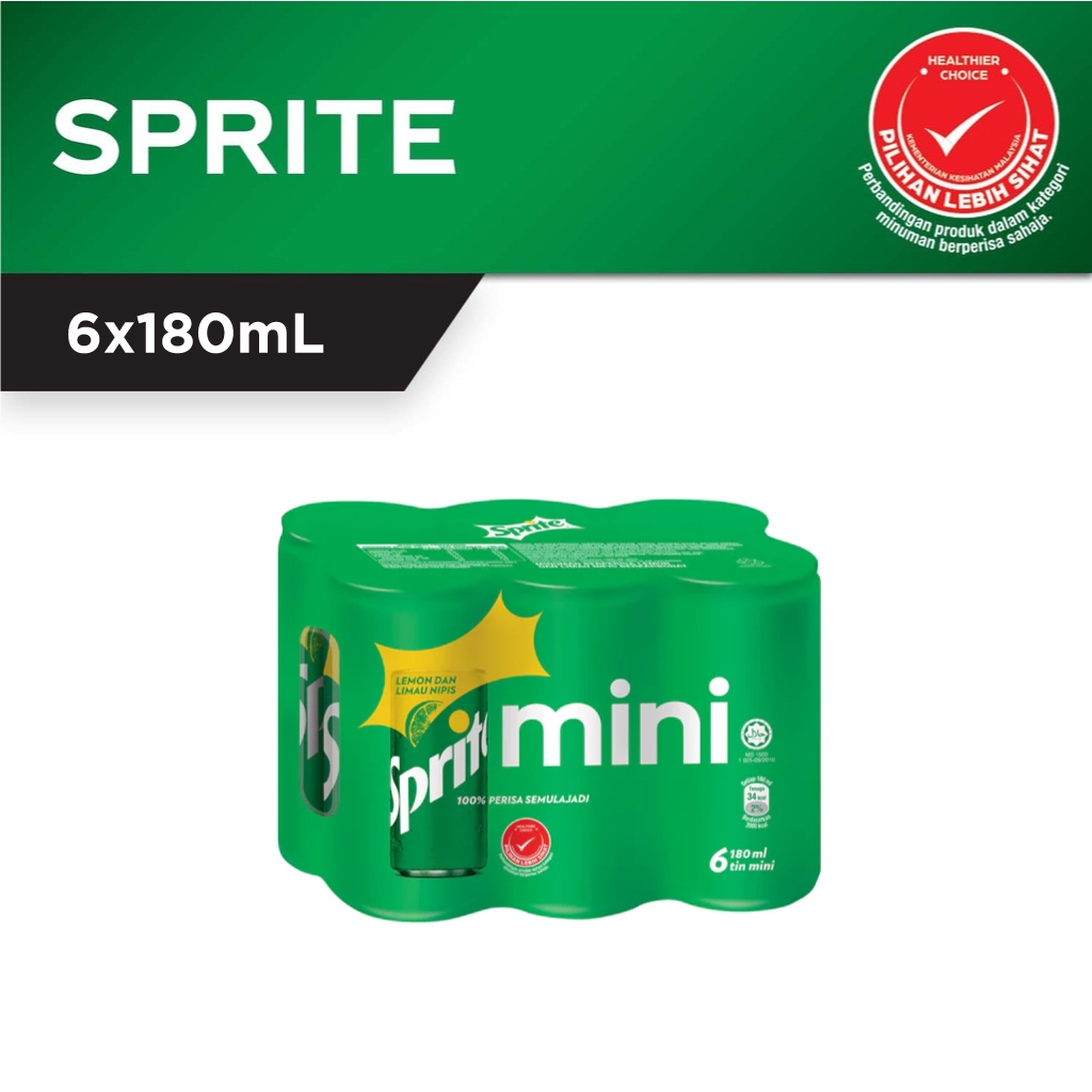 Sprite 180ml Mini Cans (6s/24s) | Shopee Malaysia