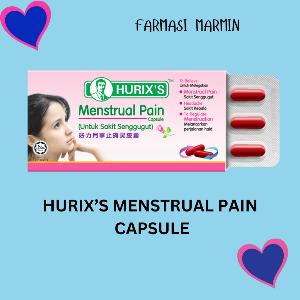HURIX'S MENSTRUAL PAIN CAPSULE (UBAT SAKIT SENGUGUT) | Shopee Malaysia