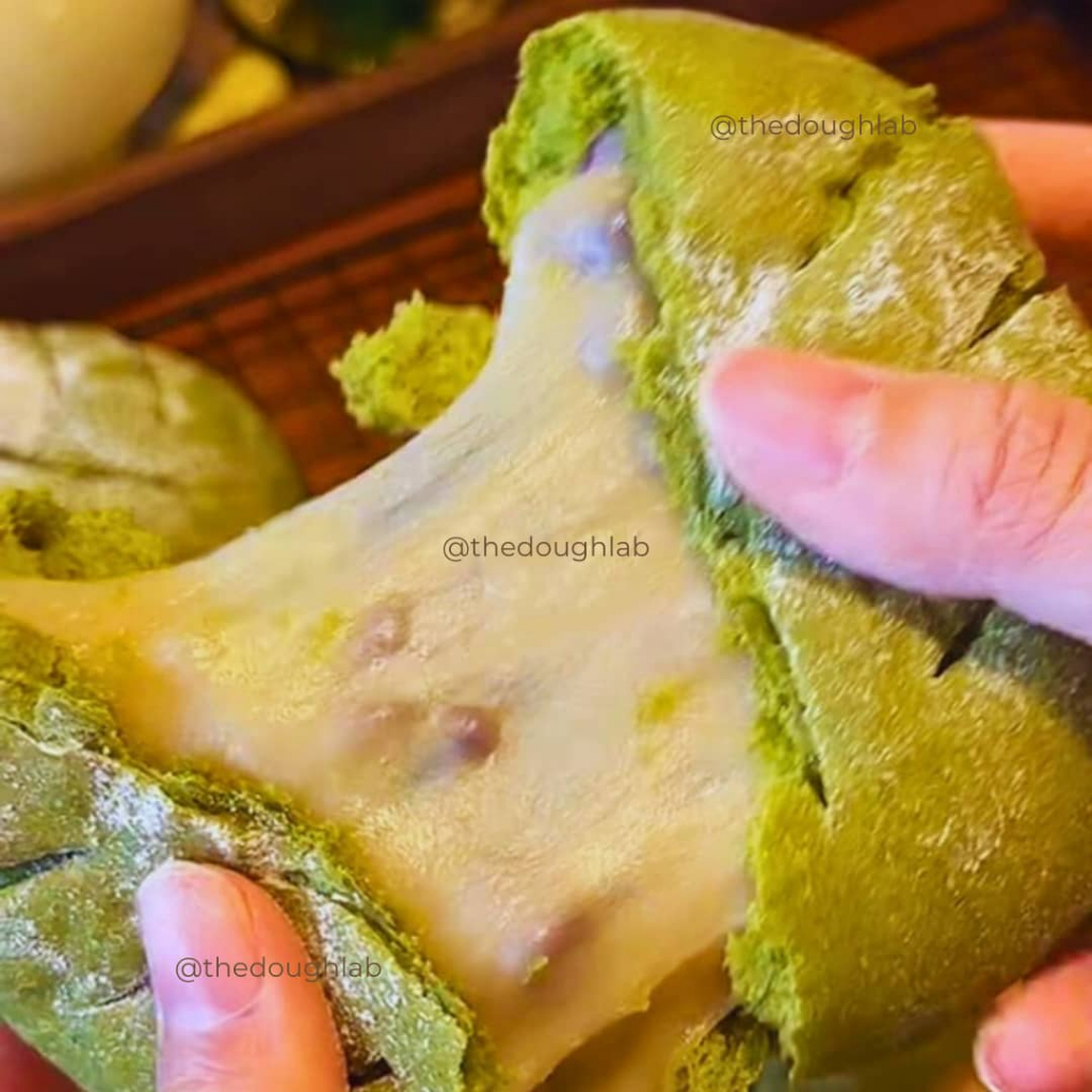 Matcha Chicken Floss Mochi European Soft Bread 抹茶鸡丝麻薯软欧包 - 低糖低油 Low ...
