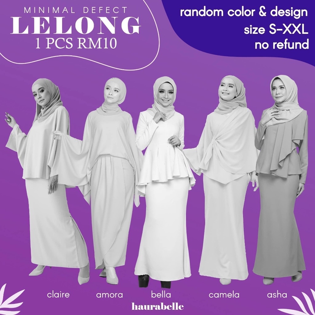 [READY STOCK] LELONG BY HAURABELLEHQ MINIMAL DEFECT RANDOM DESIGN ...