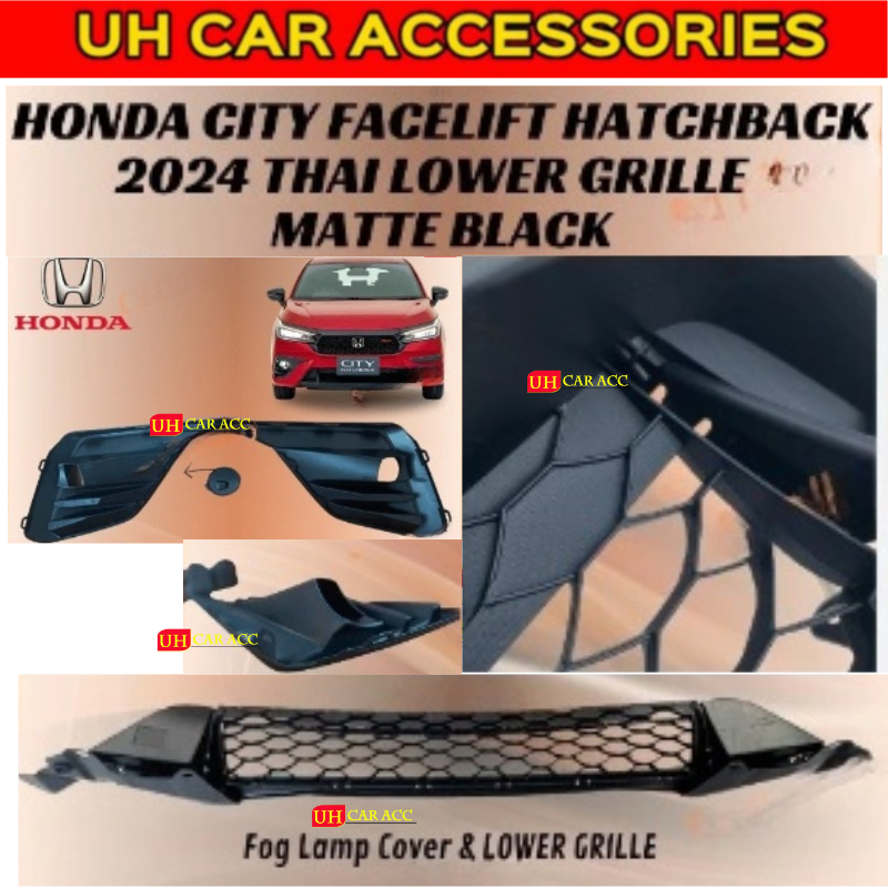ORIGINAL HONDA CITY HATCHBACK RS FACELIFT 2024 FRONT LOWER GRILLE & FOG ...