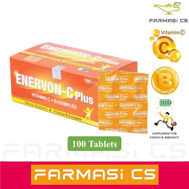 Enervon-C Plus Vitamin C + B Complex 100 Tablets (BOX) EXP:04/2027 ...