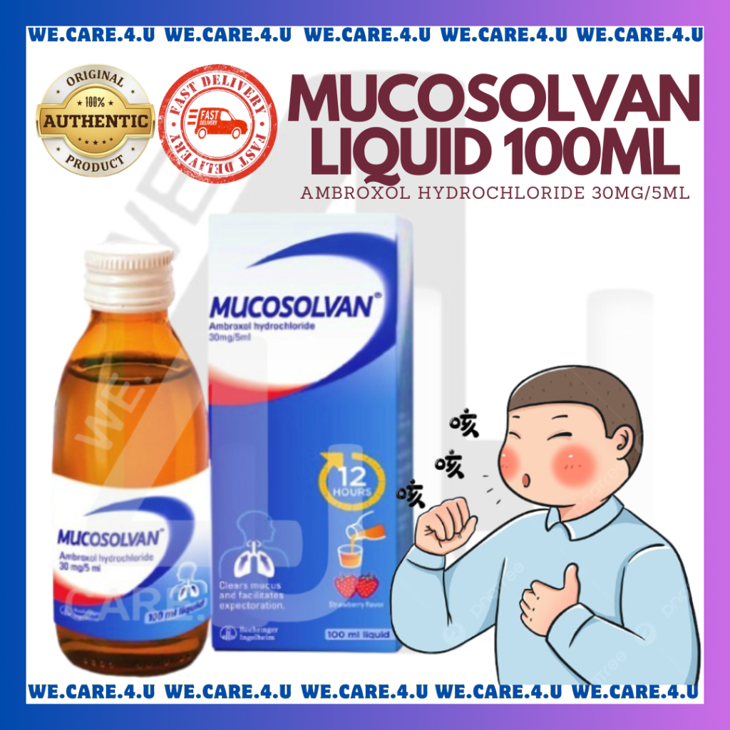 MUCOSOLVAN SYRUP 30MG/5ML LIQUID 100ML STRAWBERRY (FOR COUGH WITH ...