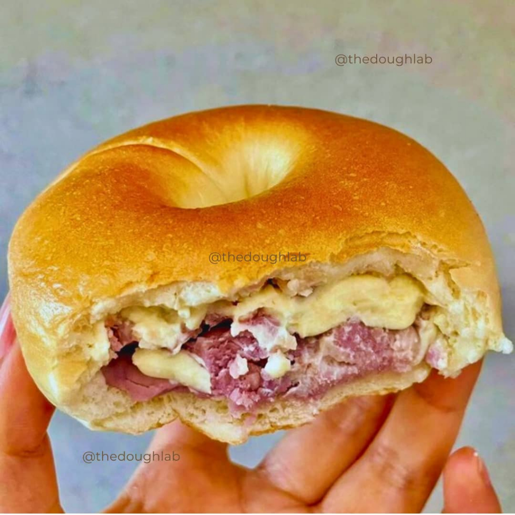 (6pcs) Taro Cream Cheese Wholemeal Bagels (6粒) 芋泥奶酪全麦贝果 - 低糖低油 Low ...