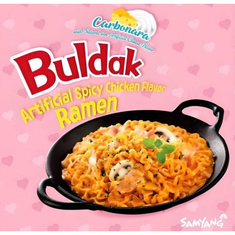 Samyang Buldak Carbonara Chicken Flavor Korean Spicy Hot Creamy Chicken ...