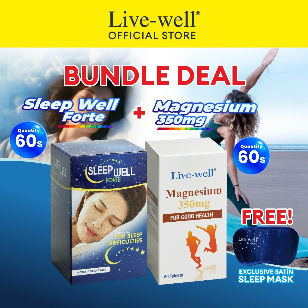 [BUNDLE DEAL] Sleep Well Forte + Magnesium + FREE Eye Mask Insomnia ...
